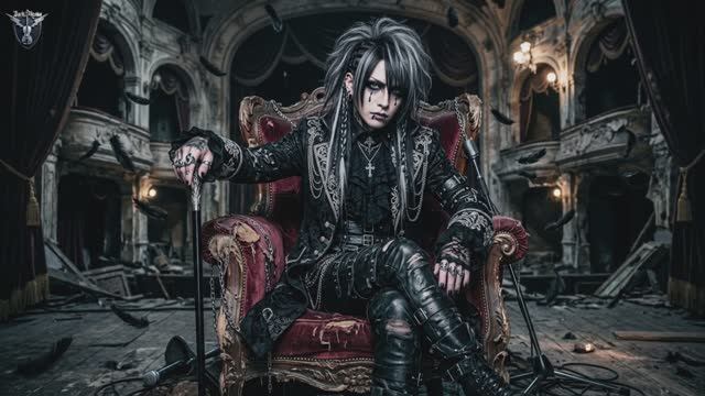 «мой японских трек в стиле (Visual Kei). песня (黒い翼をつけた葬列) (Ремикс).