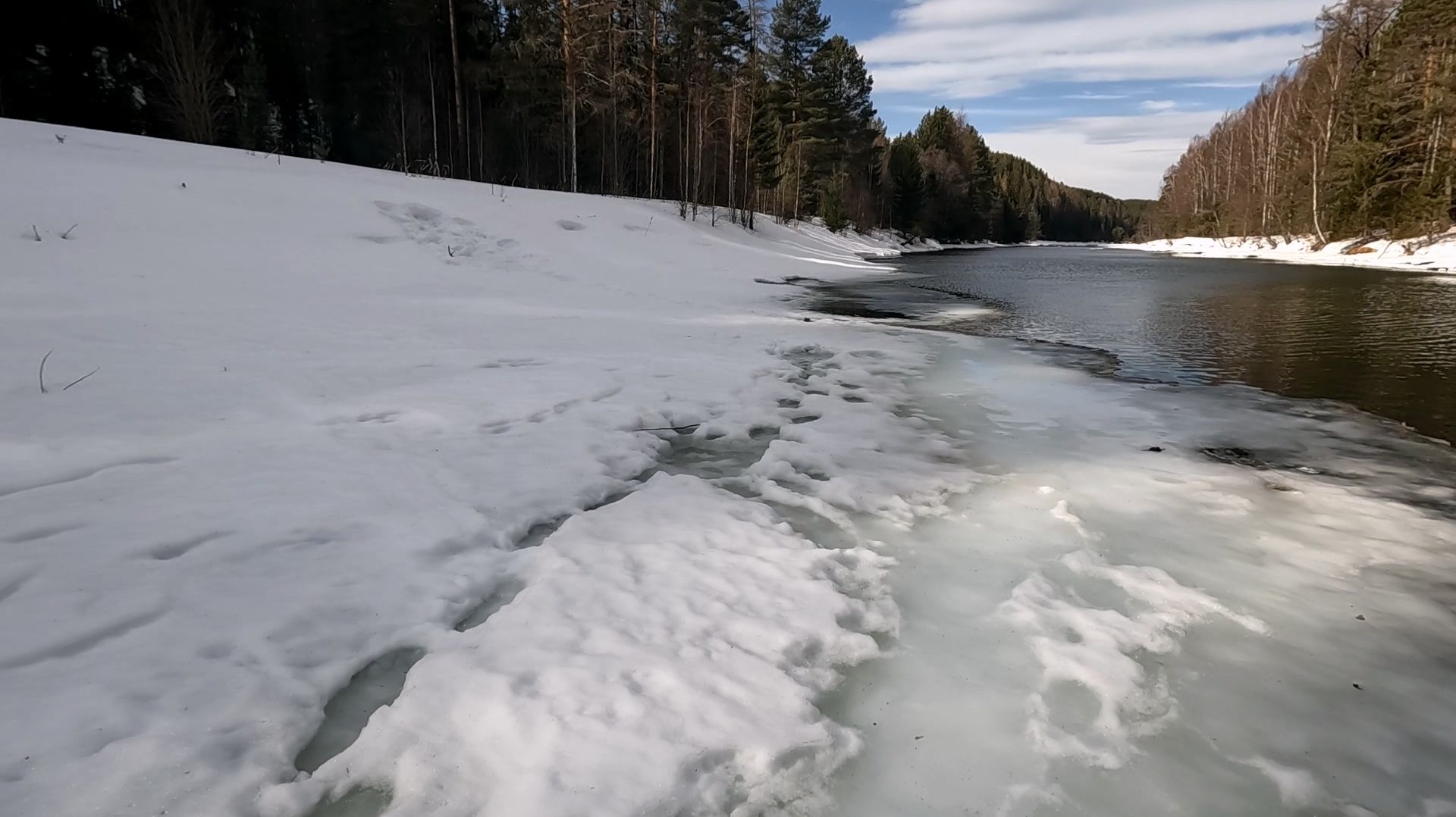 РЫБАЛКА В МАРТЕ НА РЕЧКЕ.#2