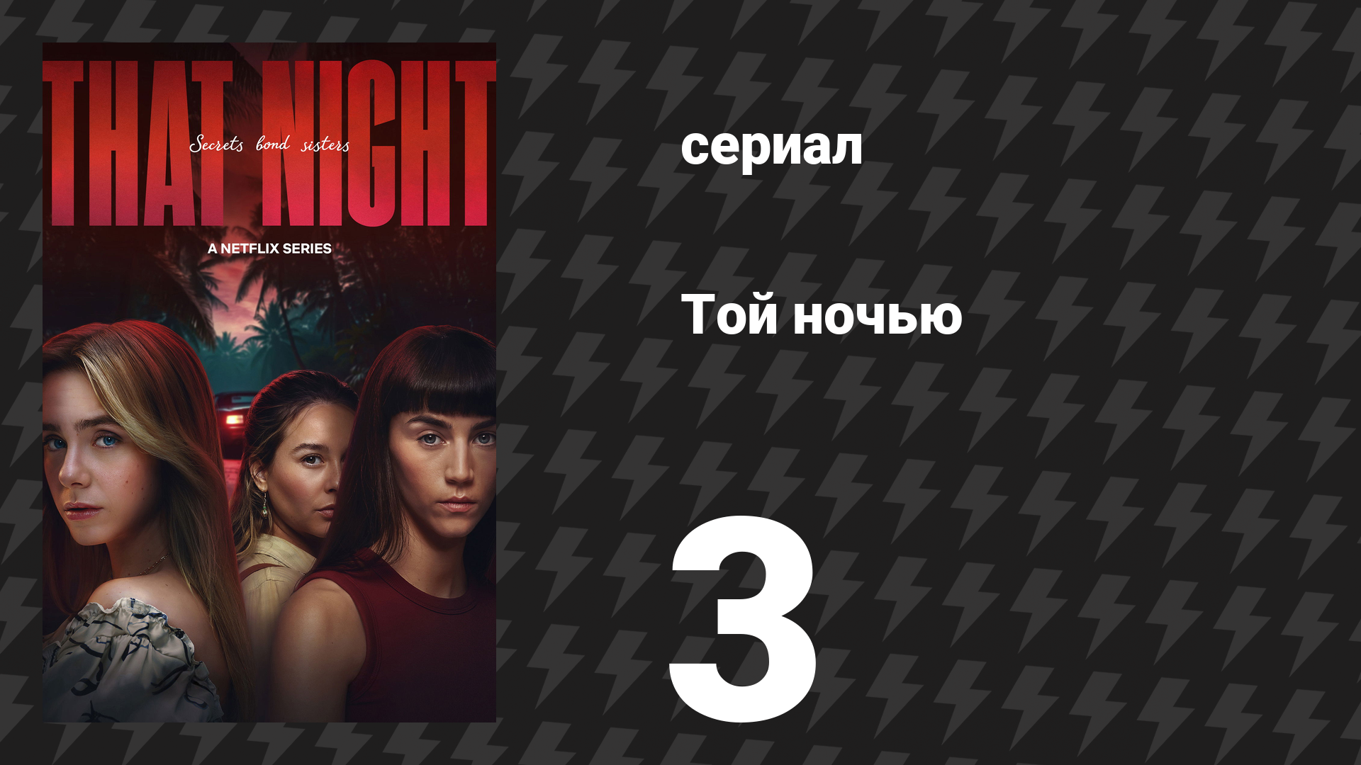 Той ночью 3 серия «Элена» (сериал, 2026)