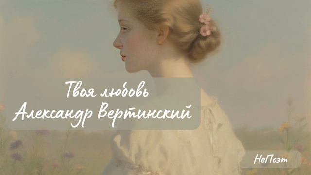 Твоя любовь. Александр Вертинский