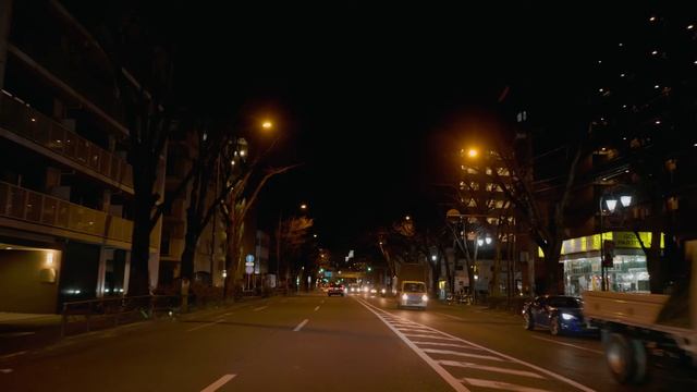 Япония. Ночная поездка по Токио в формате 4K