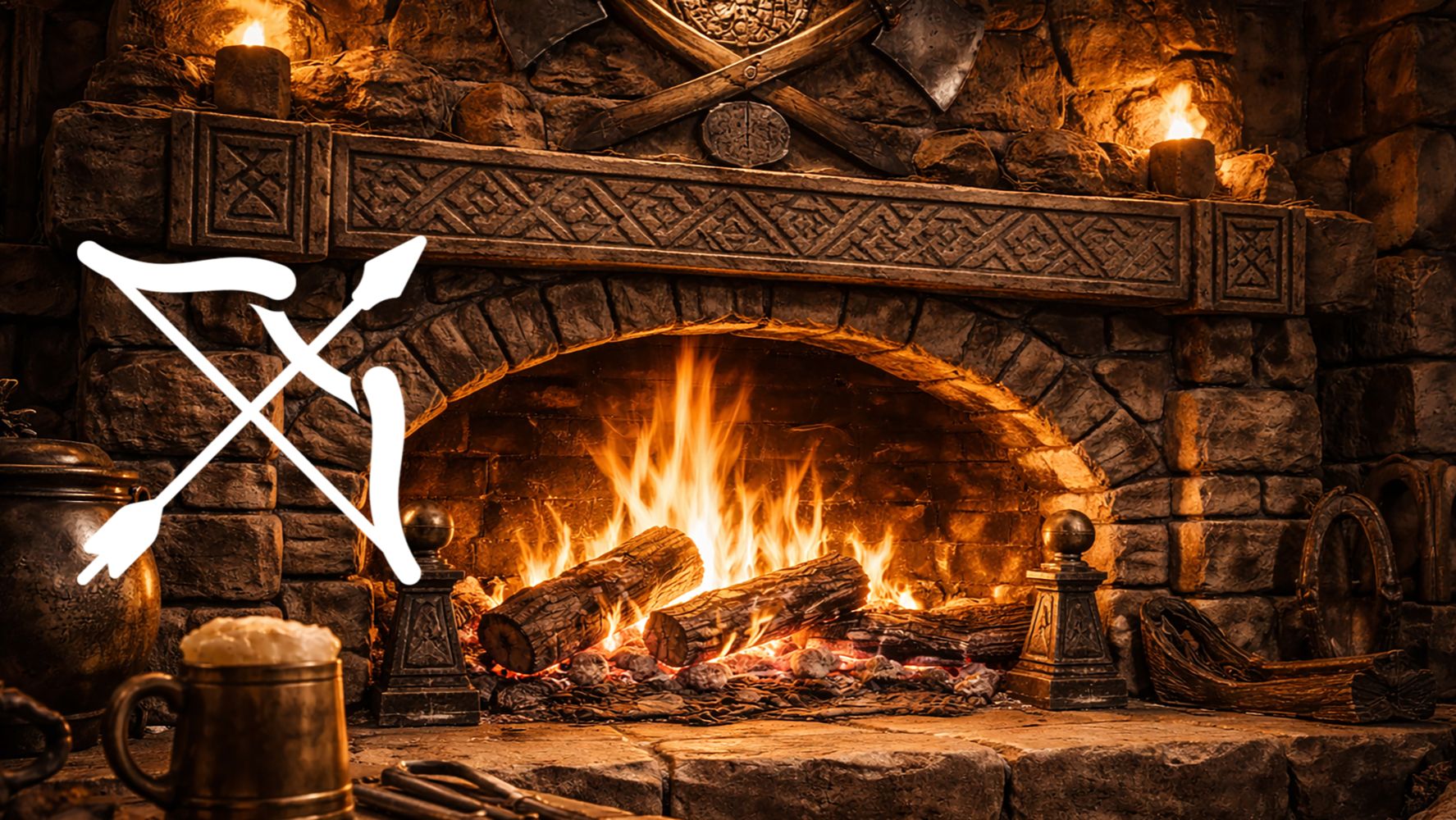 камин 4 часа • пещера гнома ночь уют без музыки • для сна и отдыха 🔥Властелин колец