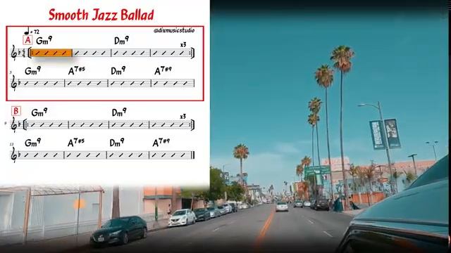Гладкая джазовая баллада  Минусовка для клавишников и пианистов в тональности Dm (72 bpm)