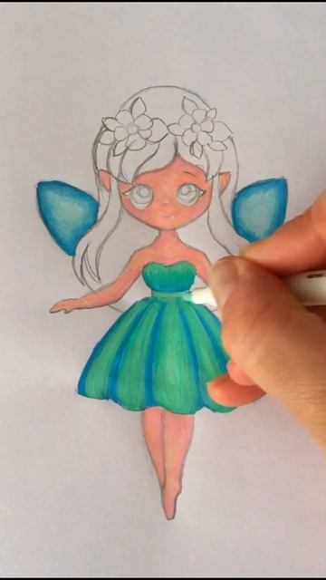 Простой рисунок | Милая фея