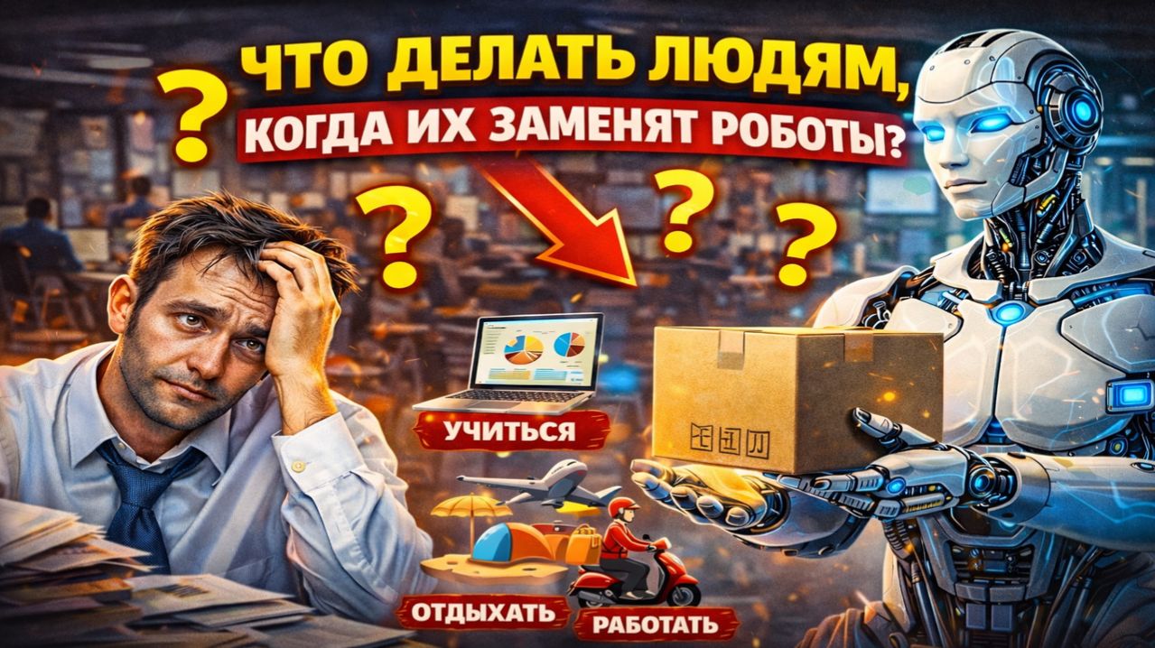 Роботы забрали работу. А что теперь делать людям? #роботы #ии #автоматизация #технологии