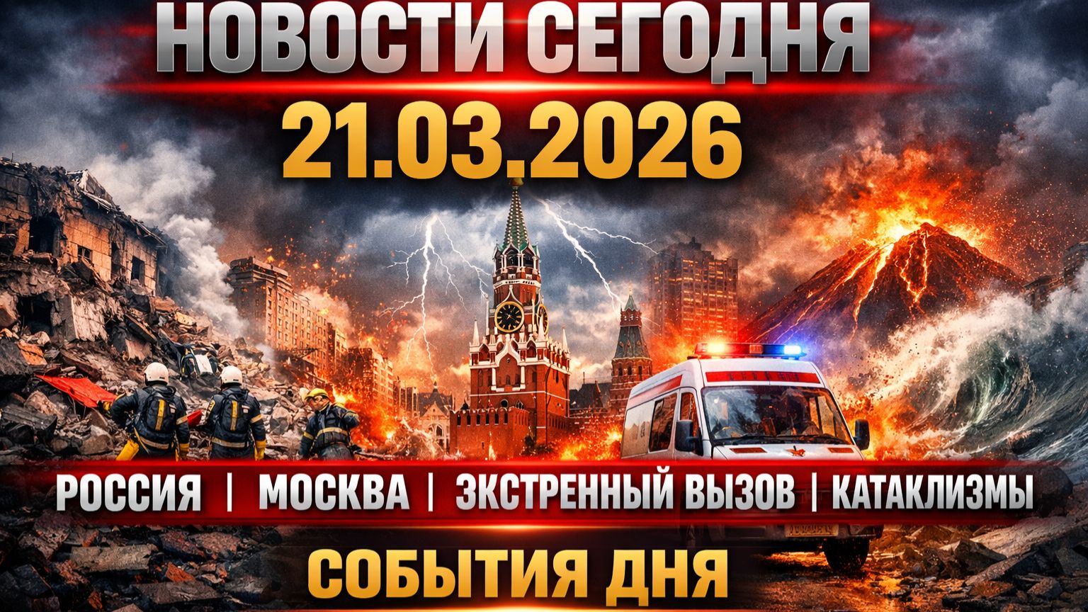 Новости Сегодня 21.03.2026 - Россия, Москва, Экстренный вызов новый выпуск, Катаклизмы, События Дня