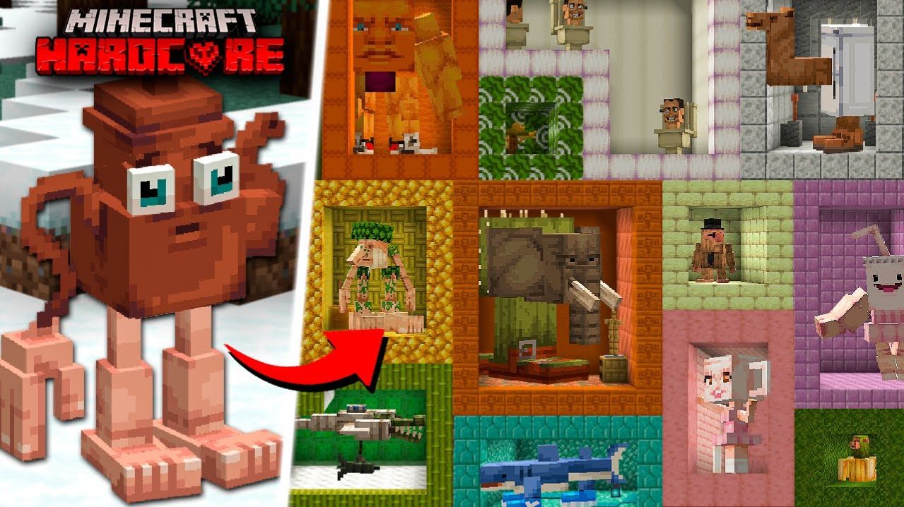 Создал ЗООПАРК Итальянских БРЕЙНРОТОВ в Майнкрафт ХАРДКОР!