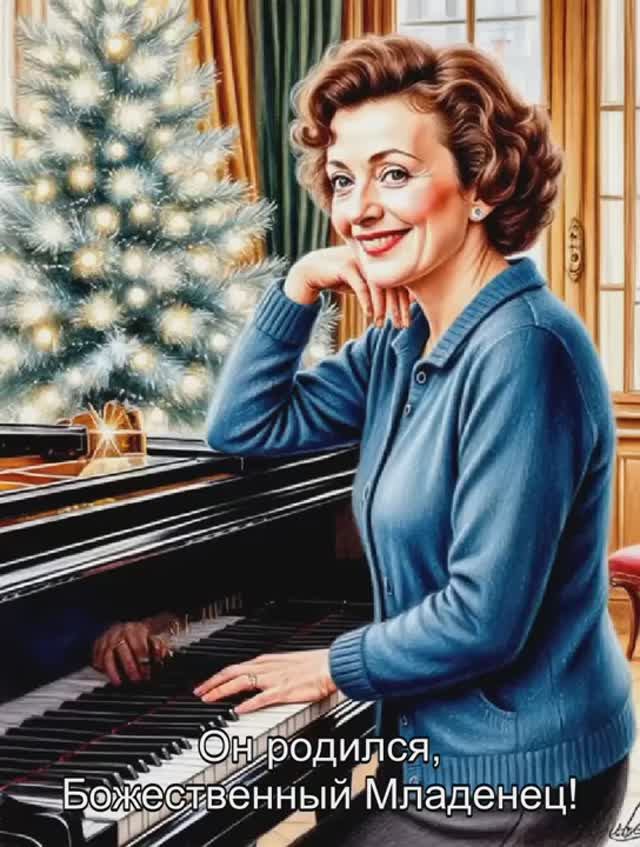 Эдит Пиаф "Он родился, божий младенец" (рус. субтитры) \ - Edith Piaf Il est né, le divin enfant