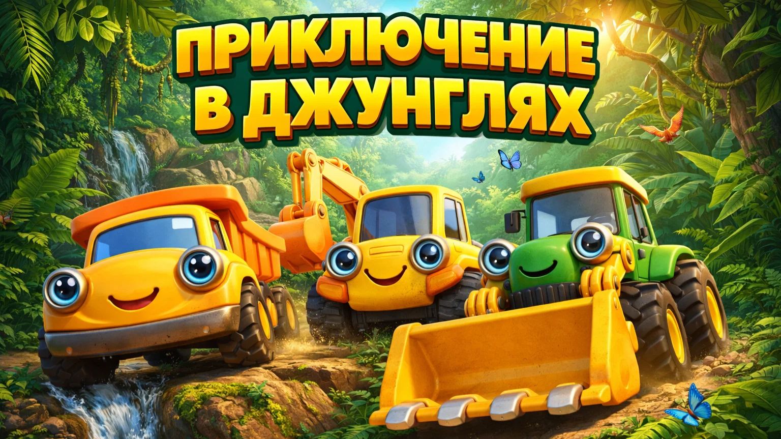 ТРАКТОР САМОСВАЛ И ЭКСКАВАТОР | ПУТЕШЕСТВИЕ ПО ДЖУНГЛЯМ | МУЛЬТИКИ ДЛЯ ДЕТЕЙ