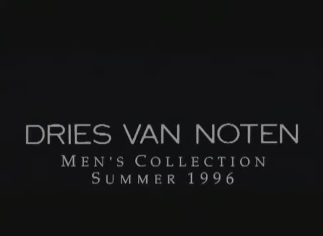 Показ мужской коллекции Dries Van Noten весна-лето 1996