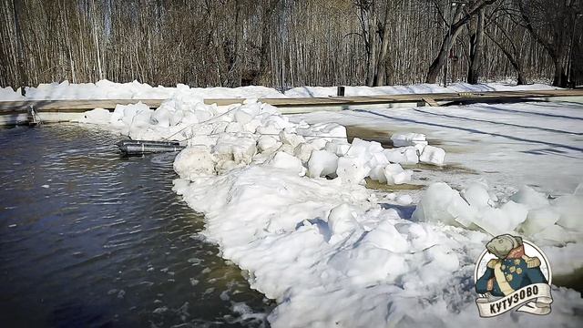 Обстановка на лесном пруду 23.03