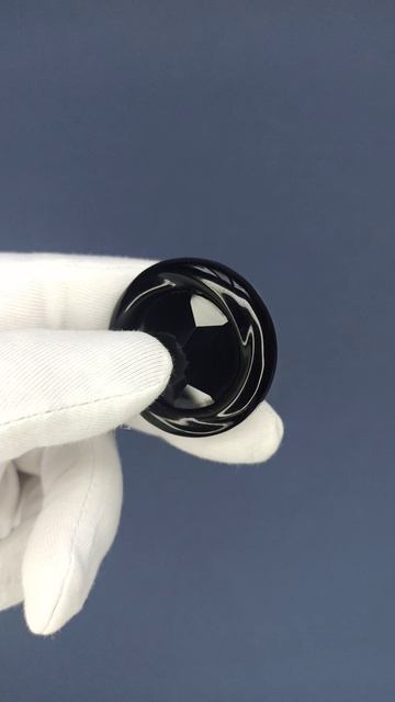 Пуговицы черные с черным камнем(размер№60), Артикул 02613