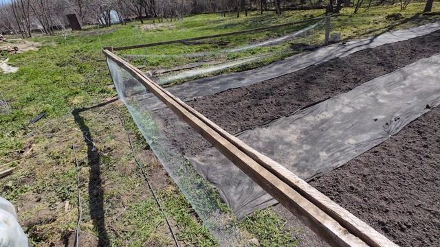 22,23 марта 2026г. Загородила огород. Новая камера наблюдения.