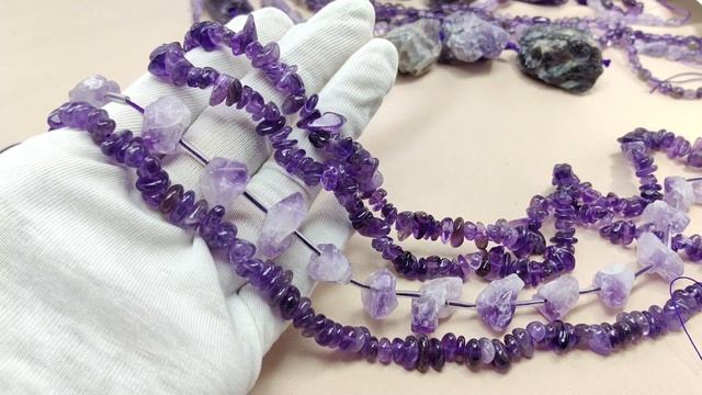 Аметист бусины галтовки, камни