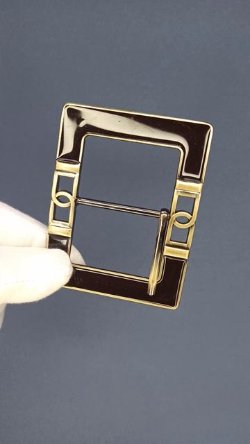 Пряжка коричневая с золотом, Артикул 00027