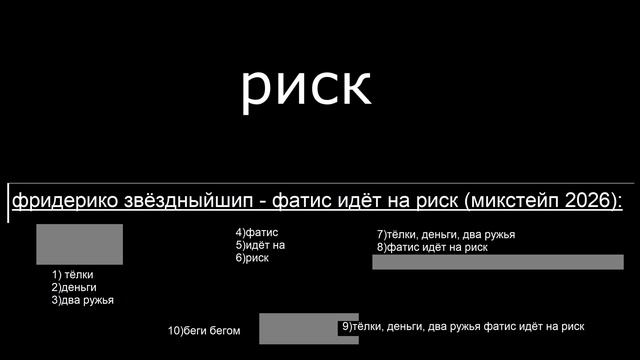 фридерико звёздныйшип - фатис идёт на риск (микстейп 2026)