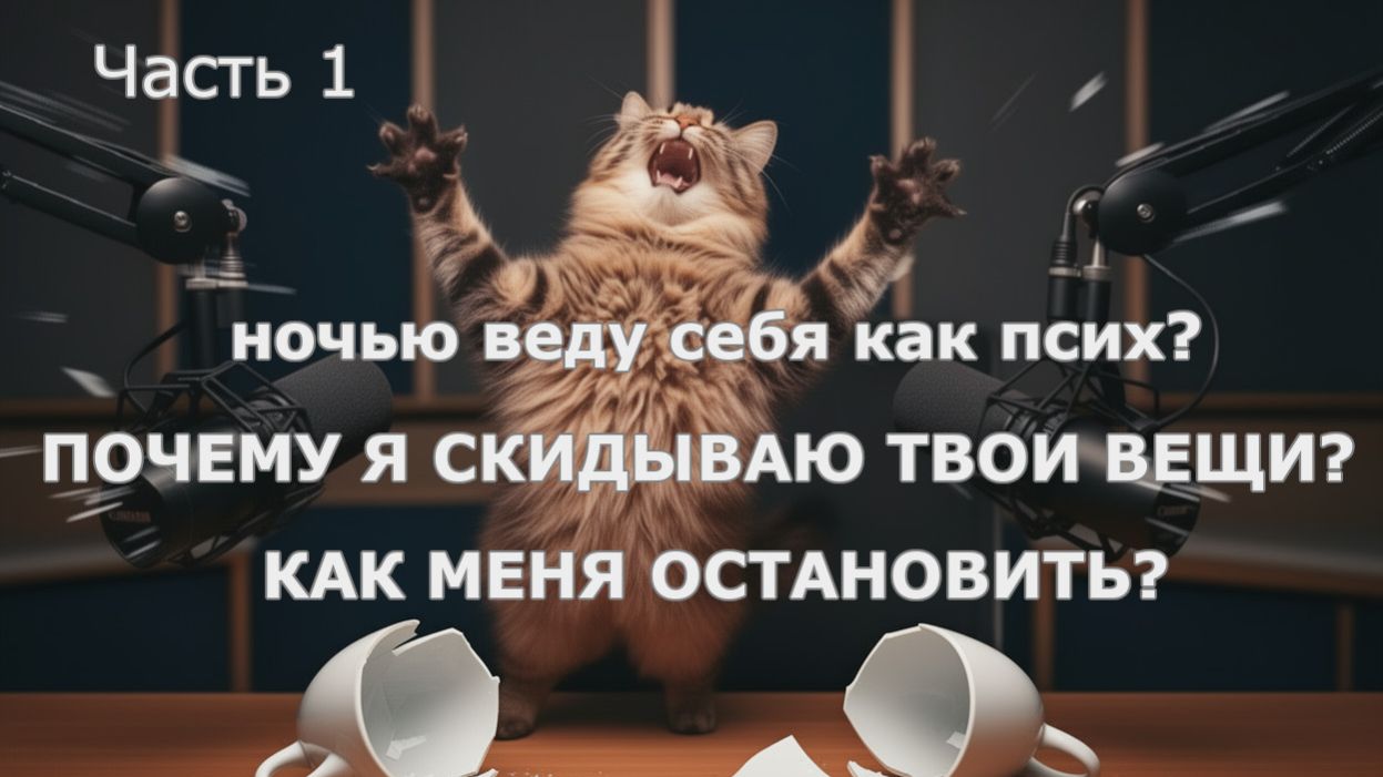 часть 1 Орёт по ночам и мешает спать? Ночью носится как сумасшедший по квартире?