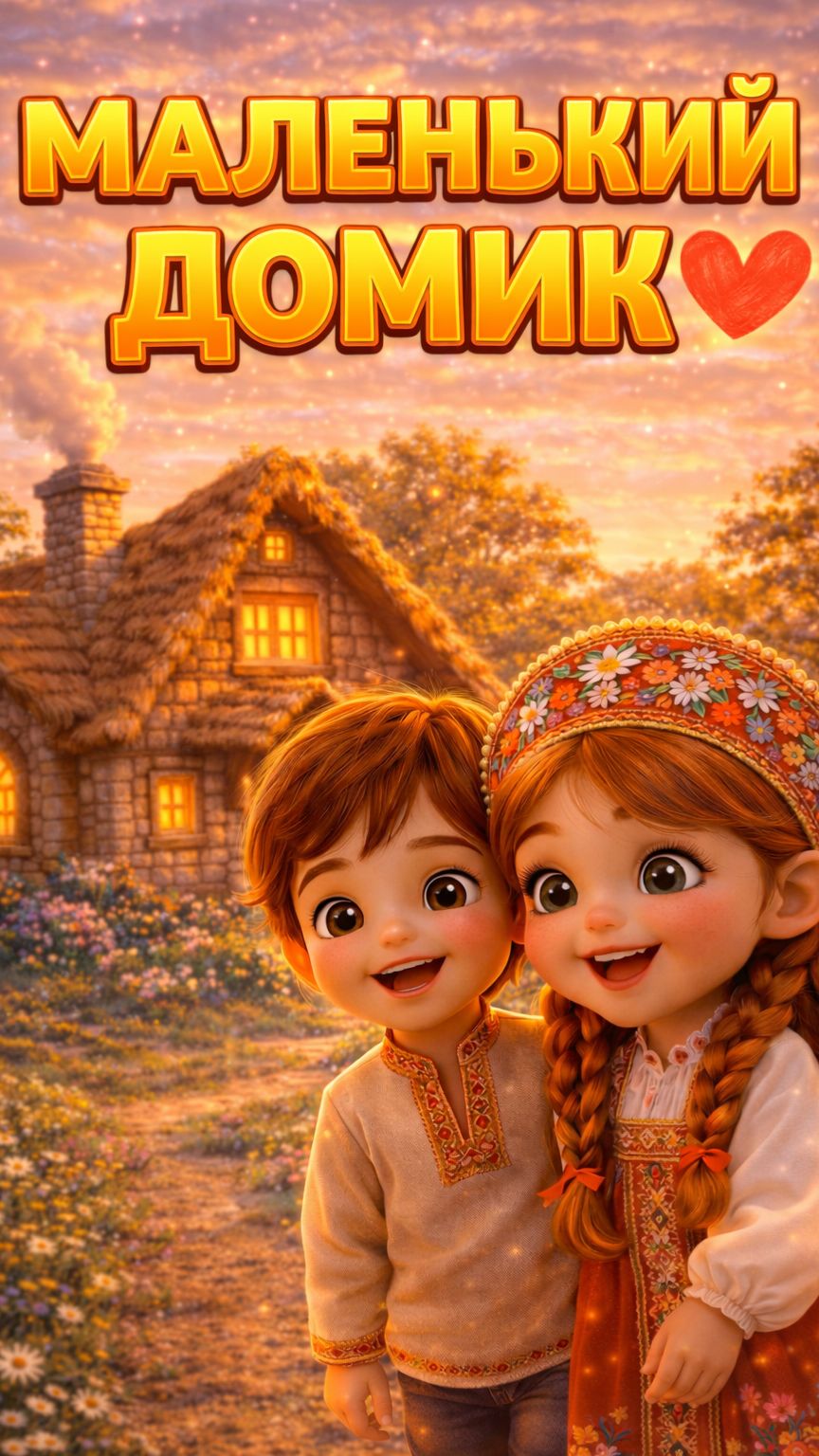 Маленький домик Русская печка - Мультик Песенка из сказки Летучий Корабль для малышей!
