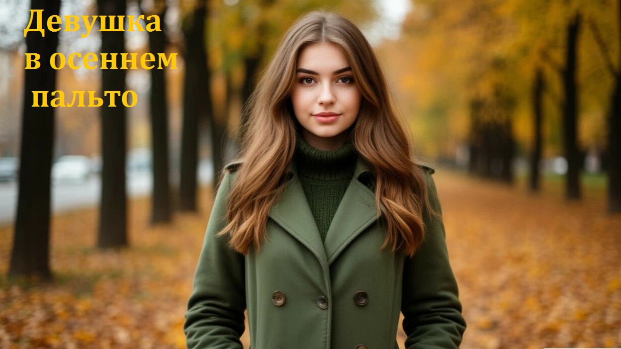 Девушка в осеннем пальто- 3Д модель