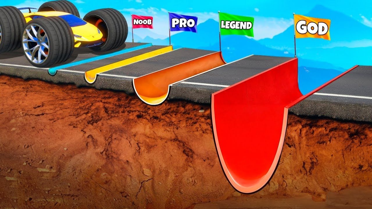 Как далеко тачка сможет проехать по перевернутым лежачим полицейским в гта 5