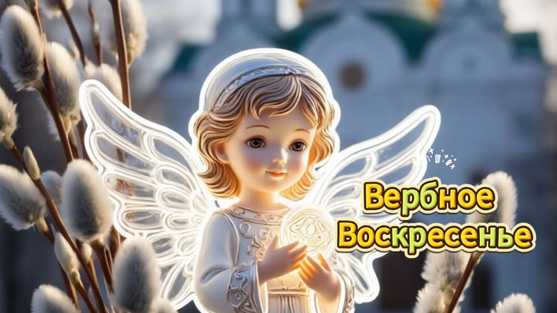 Вербное воскресенье! Музыкальная открытка с теплыми поздравлениями! 🌿✨