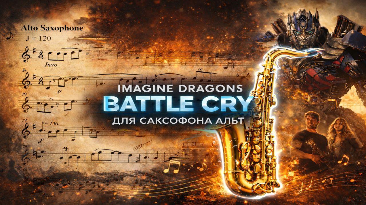 🎷 Sax Alto — Battle Cry (Imagine Dragons) | Видеоминус