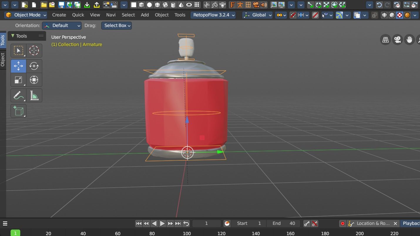 Bforartists Растяжение риггом