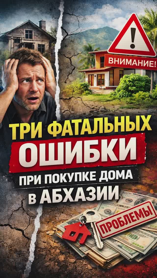 Три фатальных ошибки при покупке дома в Абхазии