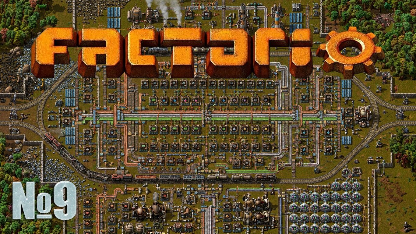 Factorio / №9 / Играю первый раз / Первая ЖД и производство Процессоров / Запись со стрима