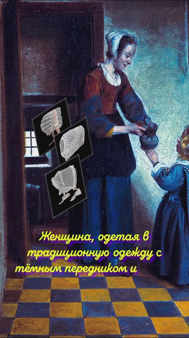 питер де хох мать с дочерью  возле амбара #картины #история #бытовой жанр  #описание