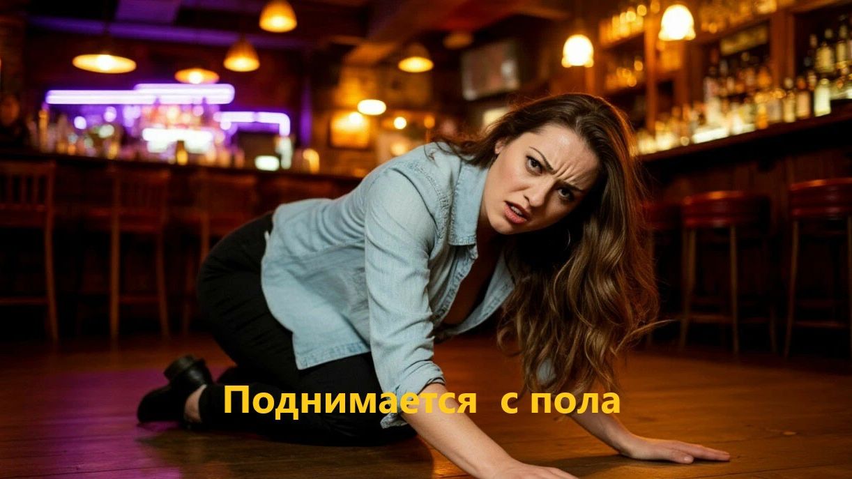 Поднимается с пола