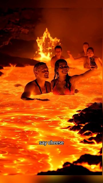 Купание пары в огне