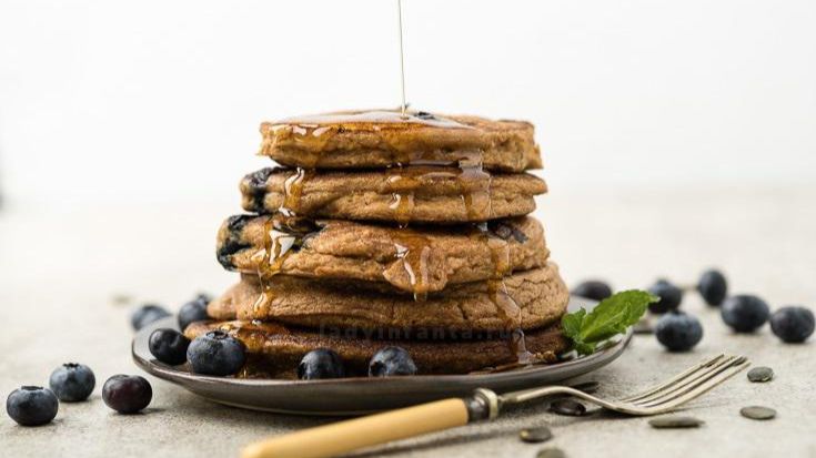 Рецепт блинов с черникой и тыквой