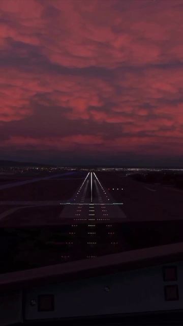 Так выглядит посадка самолета из кабины пилота