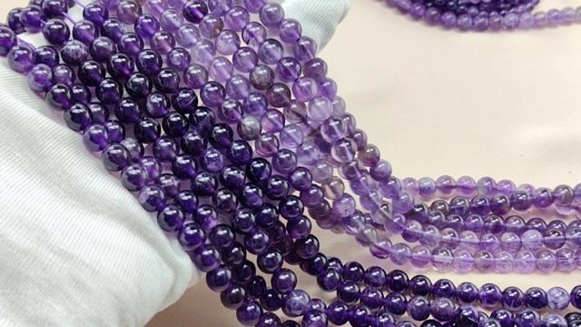 Аметист круглые бусины