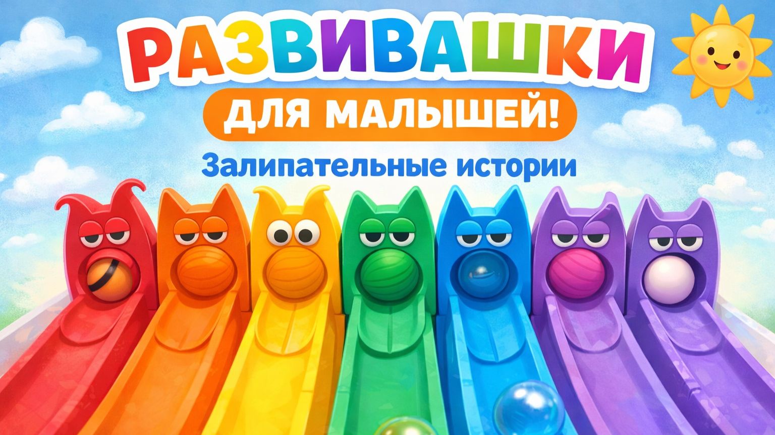 🌈 Развивашки для малышей | Залипательные шарики | развивающие мультики | канал для детей