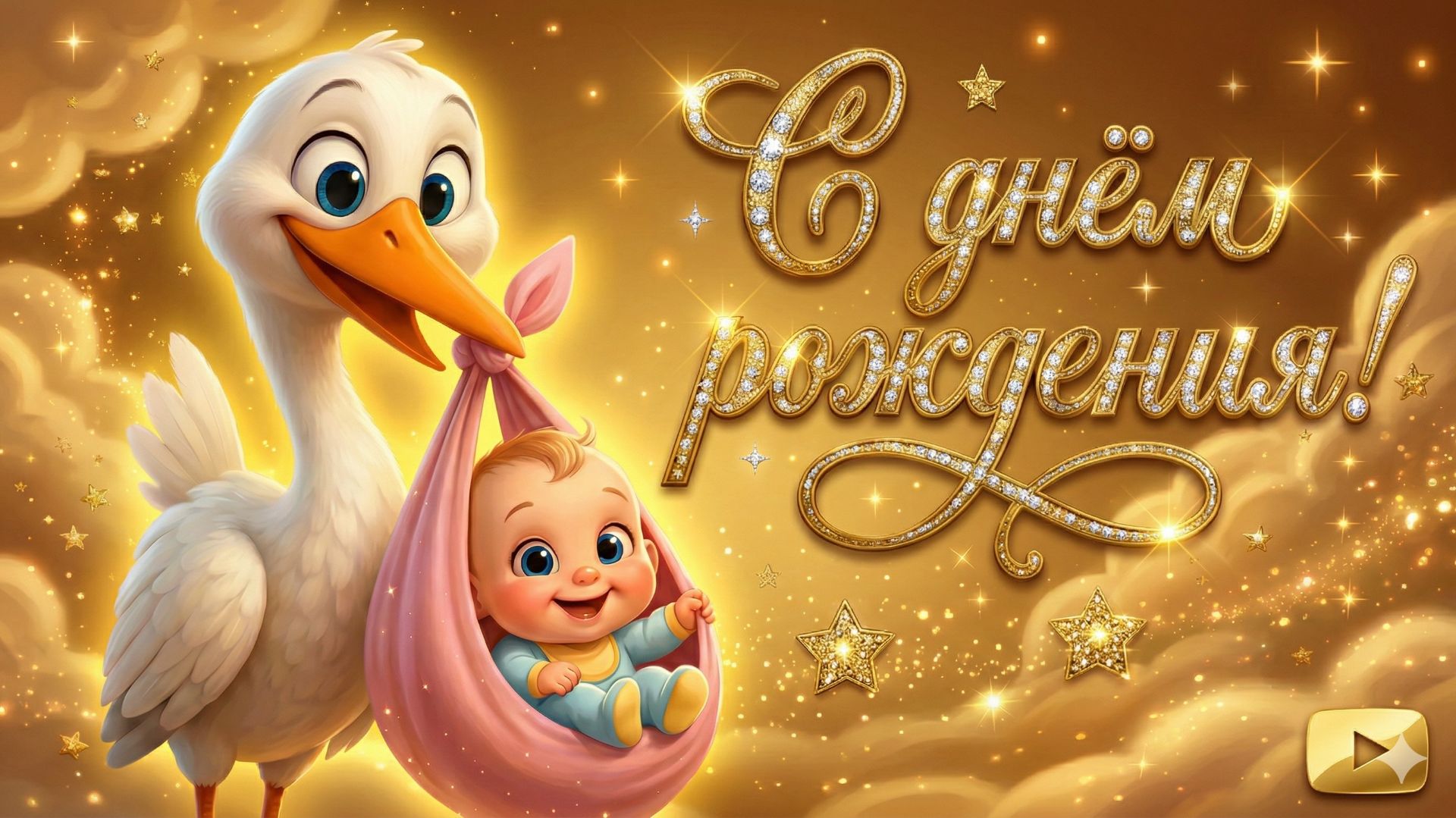 Поздравление с днем рождения малыша 🧸 Для мальчика и девочки 1-11 месяцев | СанПик
