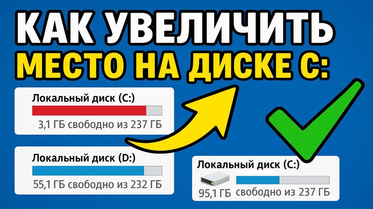 Как Переместить любые файлы с диска C на диск D