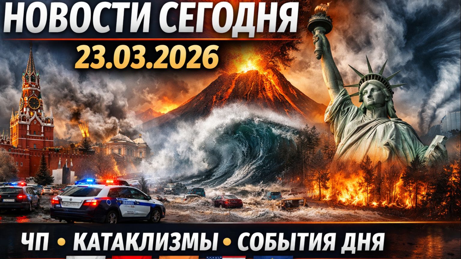 Новости Сегодня 23.03.2026 - Россия, Москва, Экстренный вызов новый выпуск, Катаклизмы, События