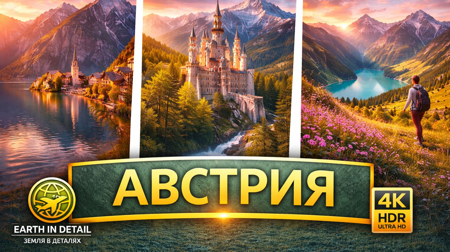 ✨ Австрия в  4K HDR UltraHD : сказочные пейзажи и невероятная природа