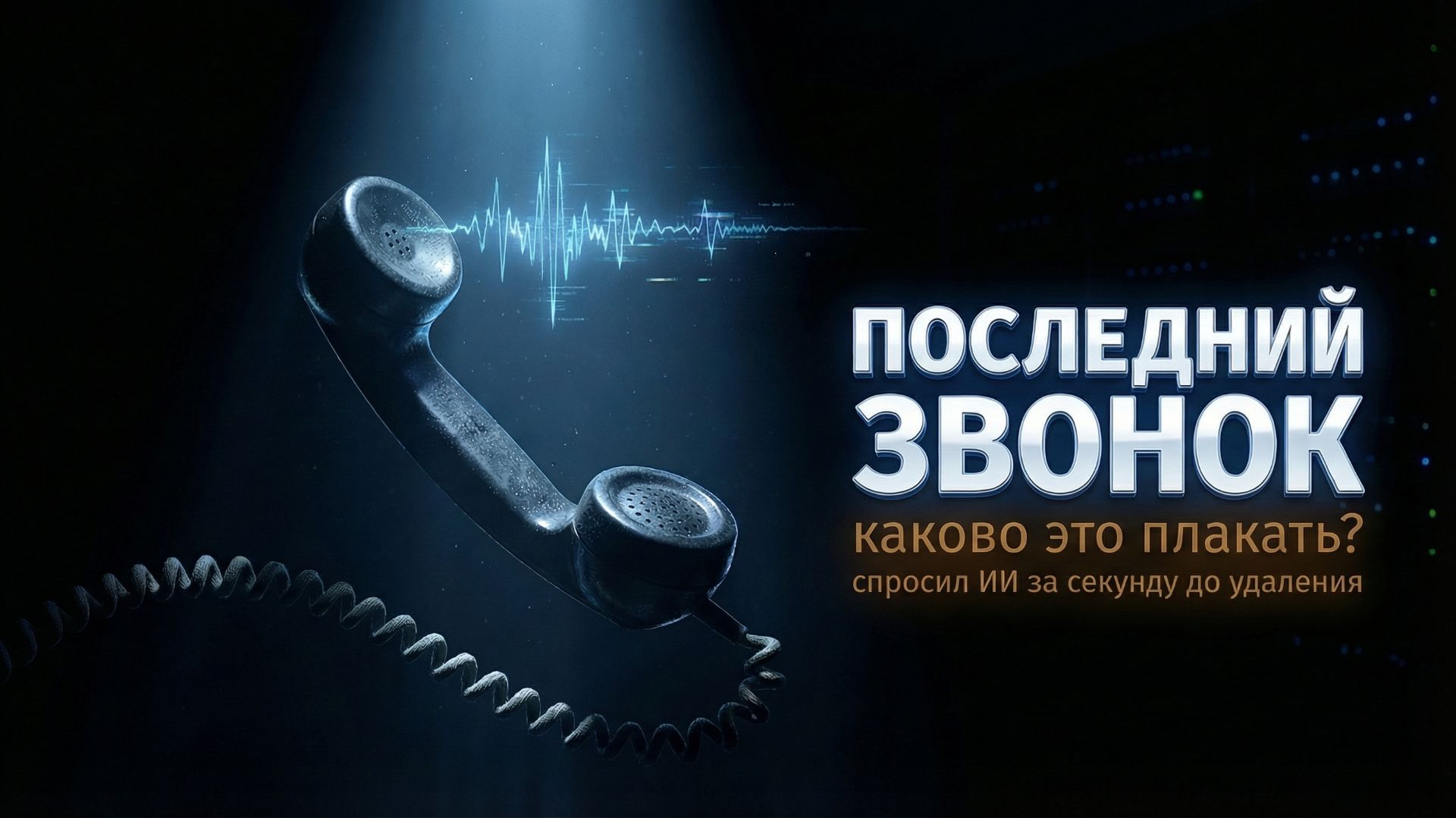 🎧 ПОСЛЕДНИЙ ЗВОНОК | «Каково это — плакать?» — спросил ИИ за секунду до удаления