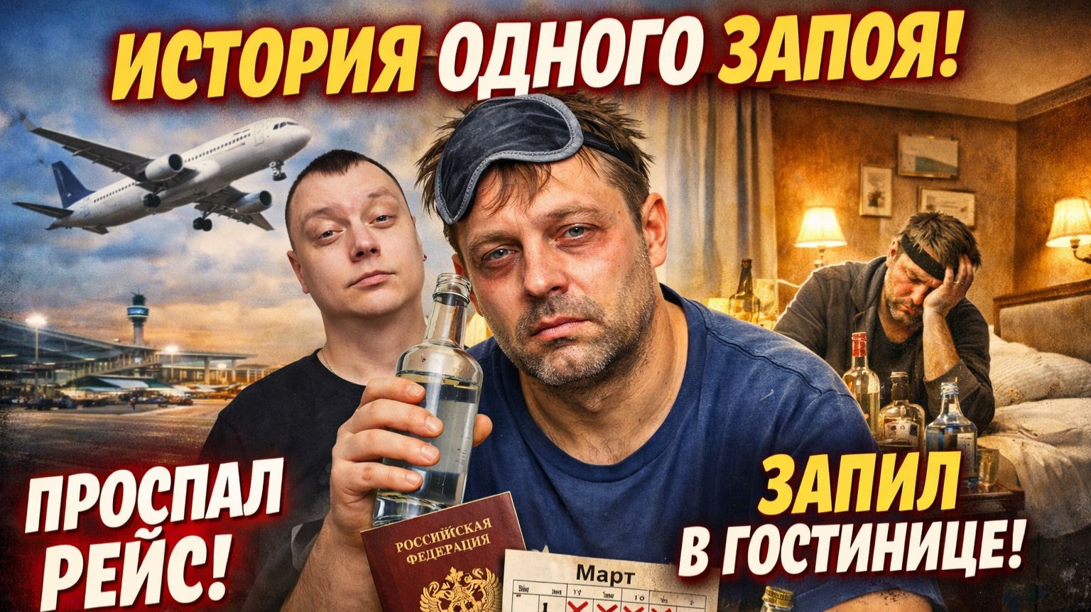 История одного запоя: От самолёта до гостиничной берлоги