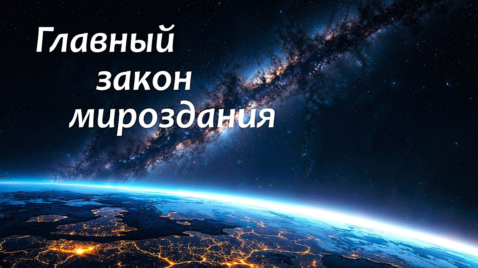 Как устроен наш мир? Главный закон мироздания