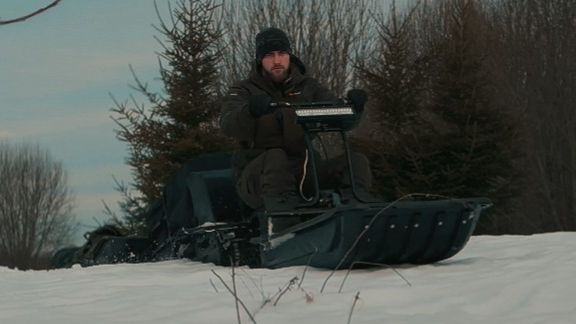 ИСПЫТАНИЯ МОТОСОБАКИ ПО СЫРОМУ СНЕГУ | ПОИСК ЛОСИНЫХ РОГОВ