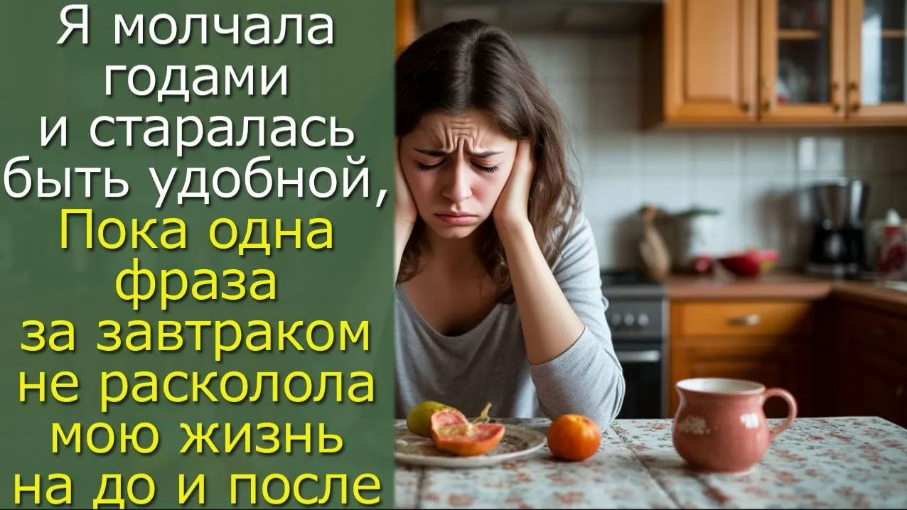 Я молчала годами и старалась быть удобной, Пока одна фраза за завтраком не расколола мою жизнь