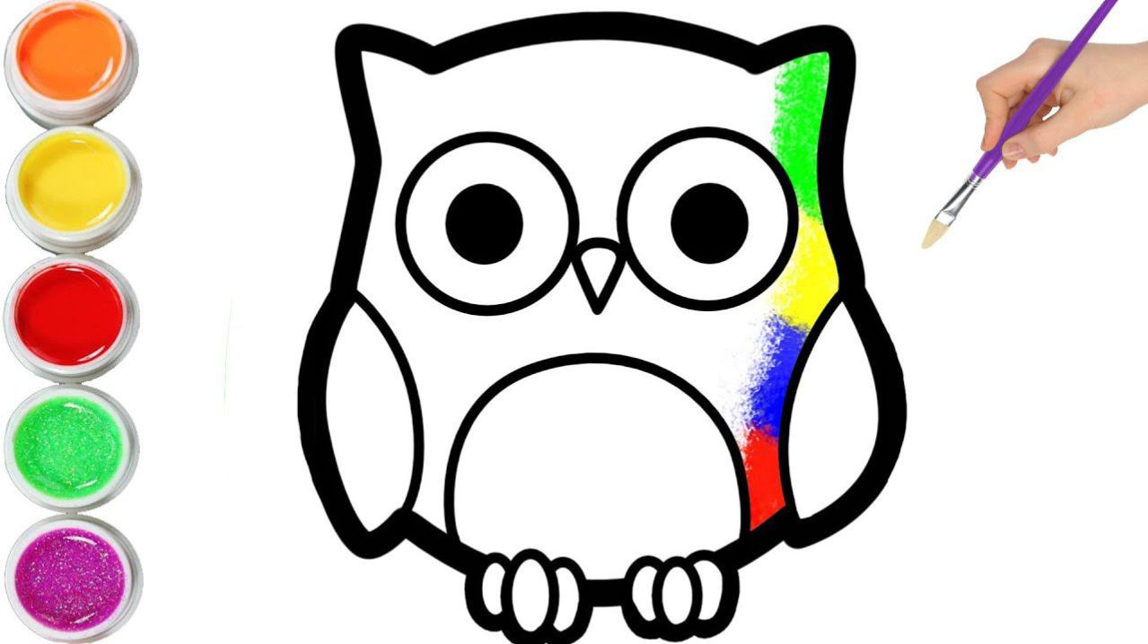 Мультик для детей-Как нарисовать СОВУ/Рисование СОВЫ