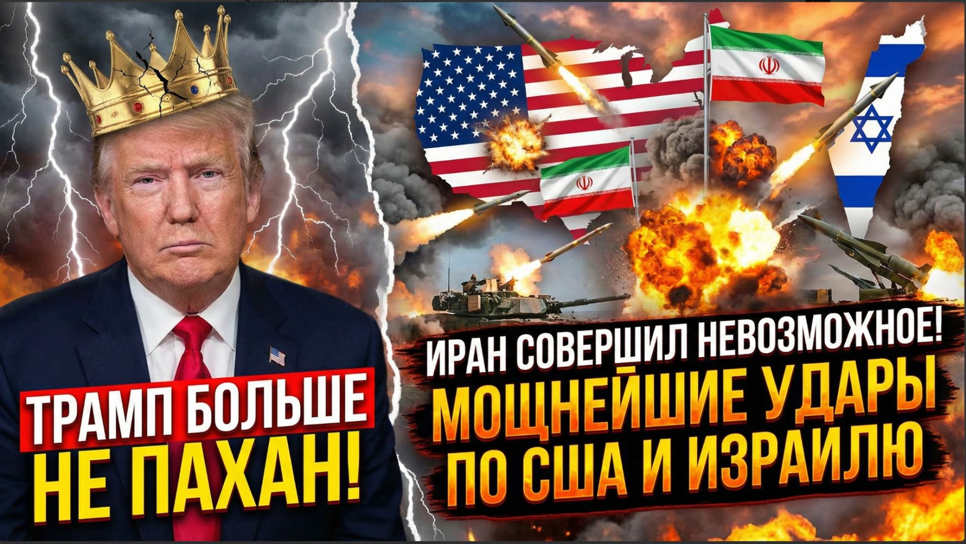 ⚡️Трамп больше НЕ ПАХАН! Иран Совершил НЕВОЗМОЖНОЕ! Мошнейшие УДАРЫ по США и Израилю