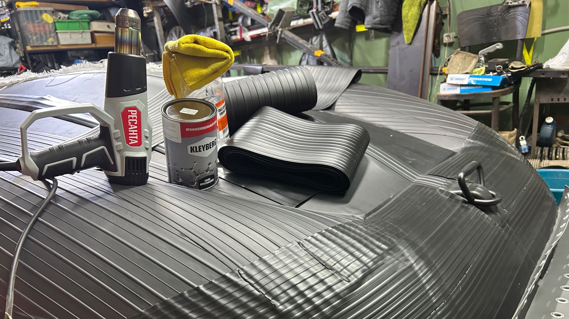 Бронирование лодки ПВХ своими руками часть 2