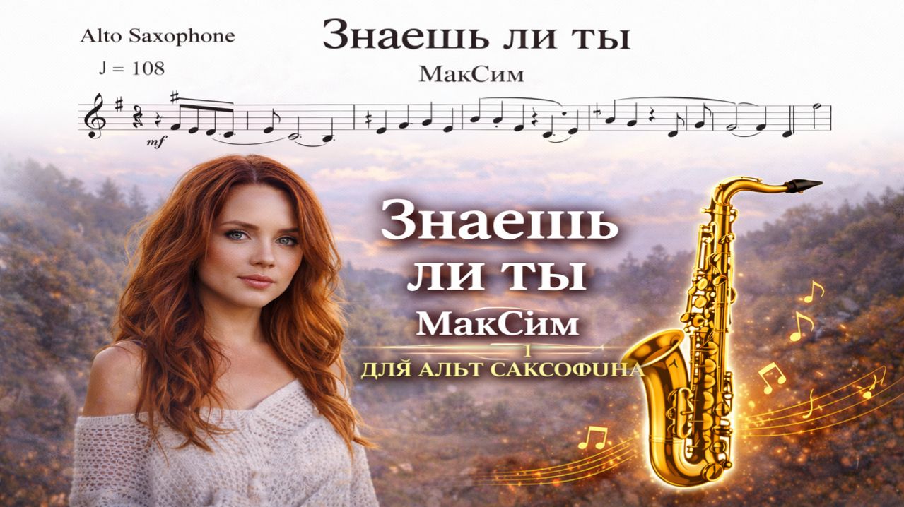 🎷 Sax Alto — Знаешь ли ты (МакSим) | Видеоминус