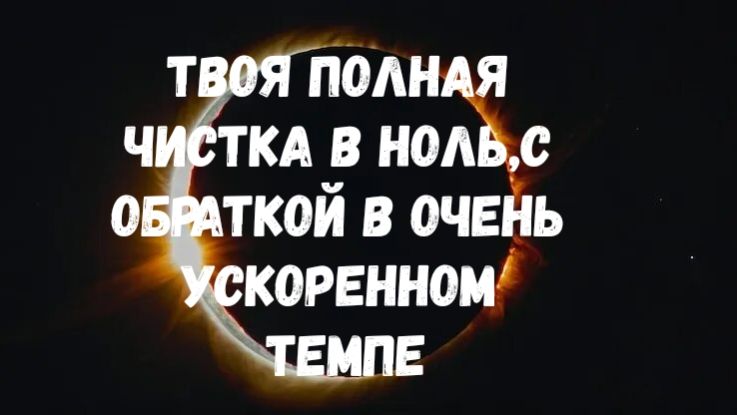 В ОЧЕНЬ УСКОРЕННОМ ТЕМПЕ ТВОЯ ПОЛНАЯ ЧИСТКА